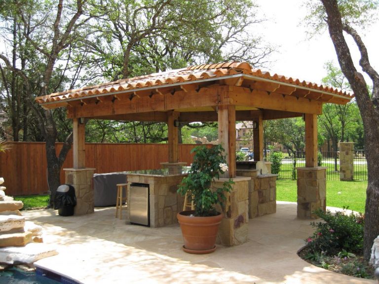 Outdoor kitchen gazebo - 20 combinations of indoor and outdoor ...