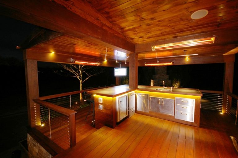 Outdoor kitchen lighting - 18 essentials for a good atmosphere - house ...