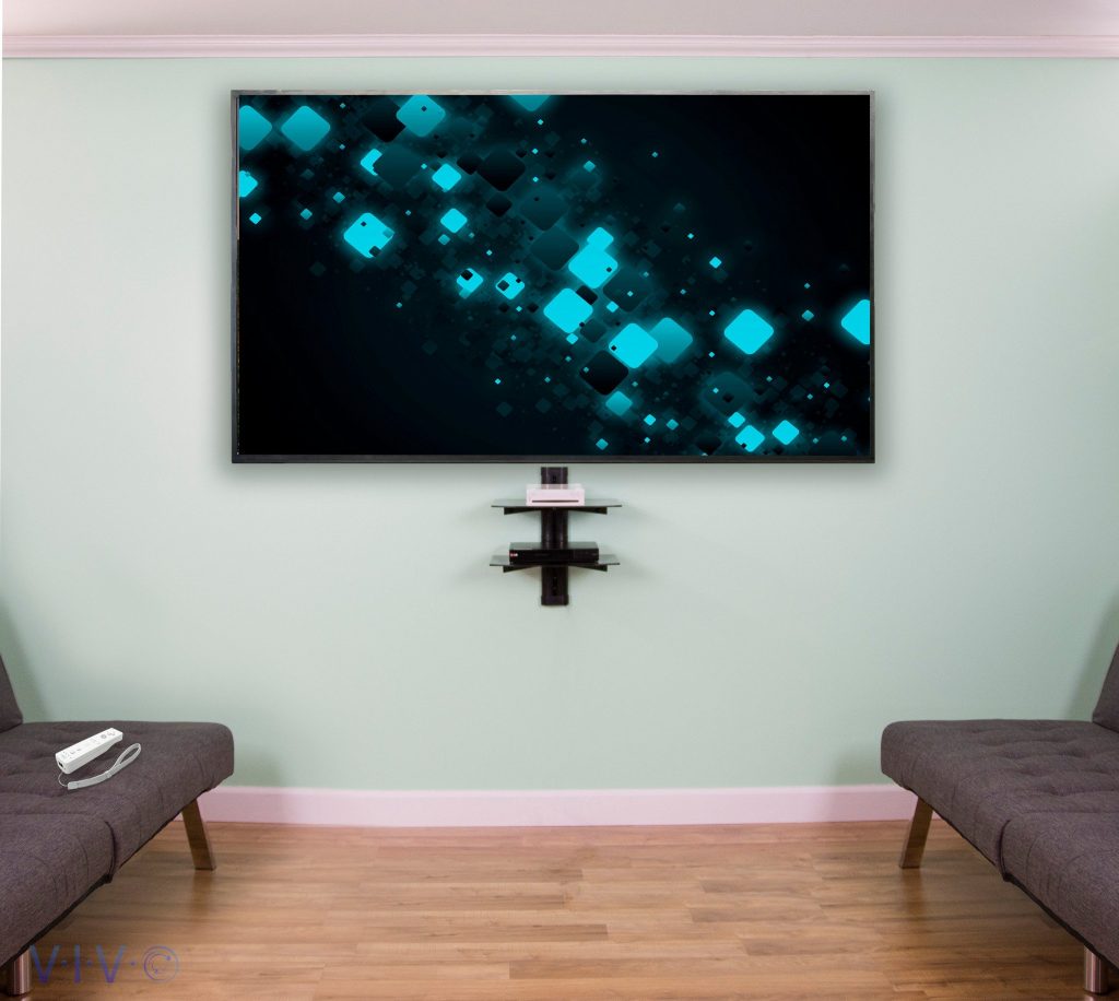 Wall mounted shelves for dvd player add balance, decoration and ...